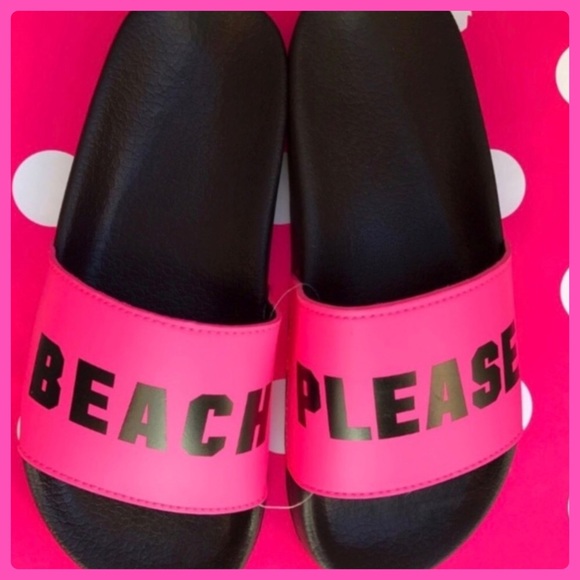 PINK Victoria's Secret | Shoes | New Victorias Secret Pink Slippers ...